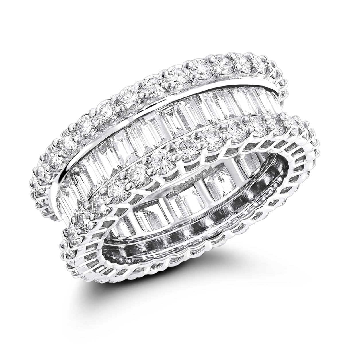 14k White Gold Diamond Eternity Band 5 5ct 006973