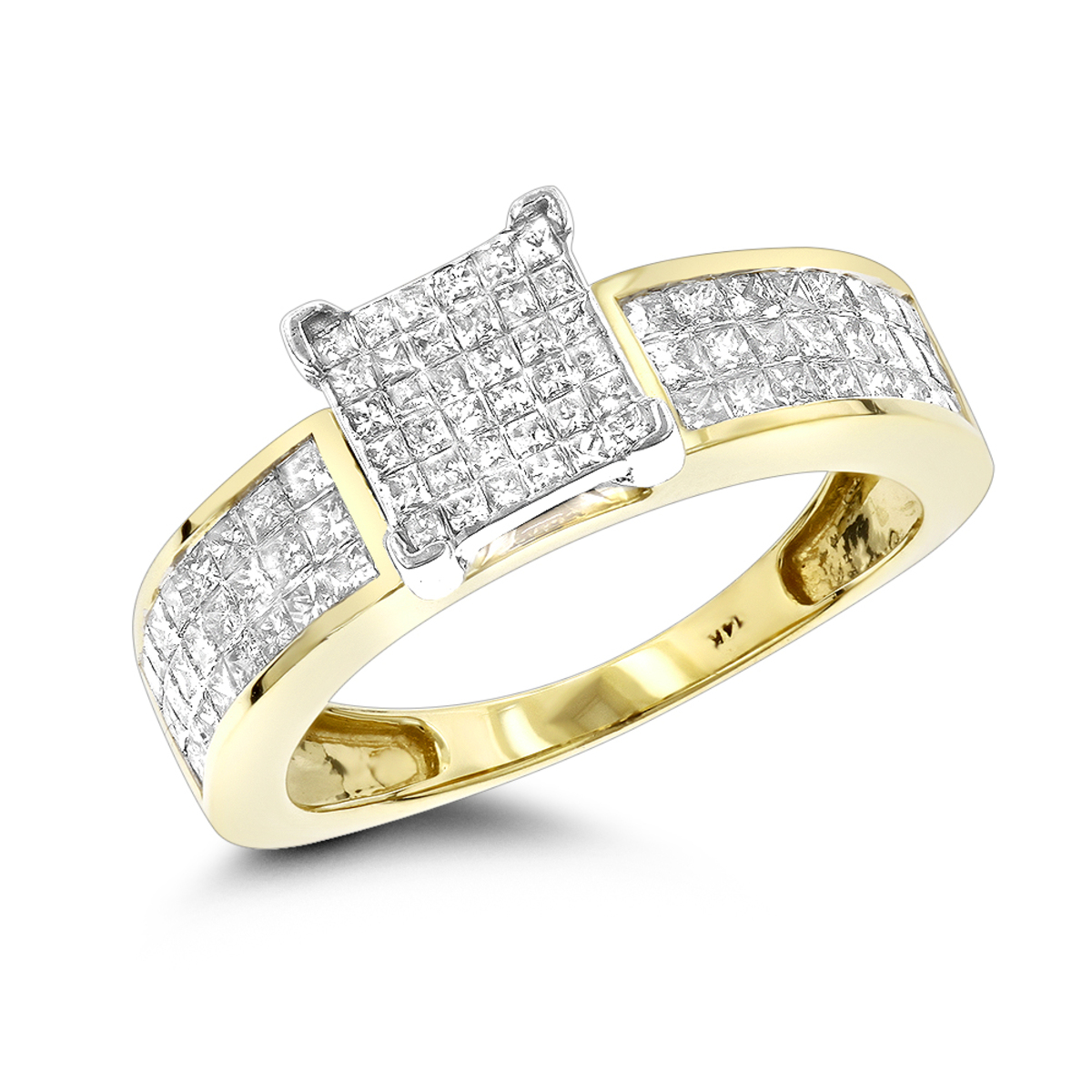 14K Pre-Set Princess Cut Diamond Engagement Ring 1.1 303490