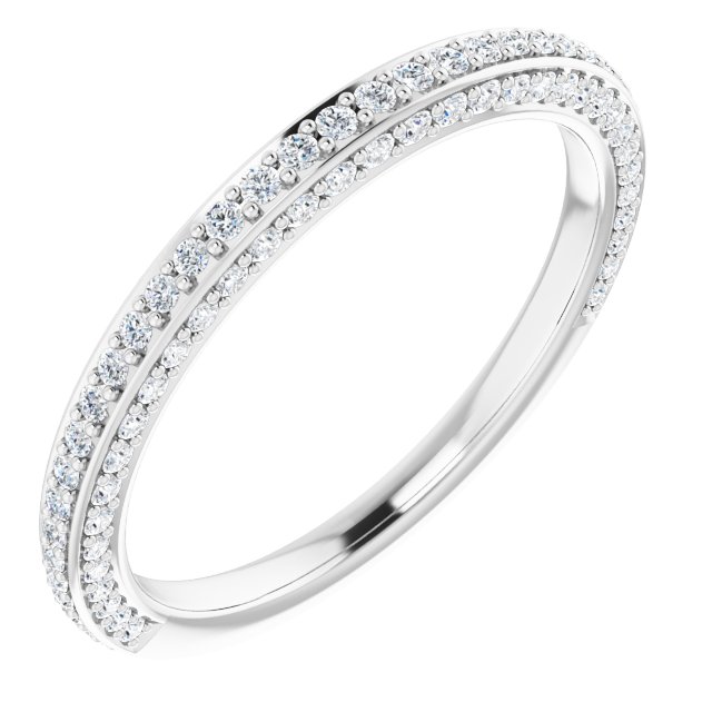 Allison Stackable Diamond Wedding Band 0.45 Carats Round Diamonds ...
