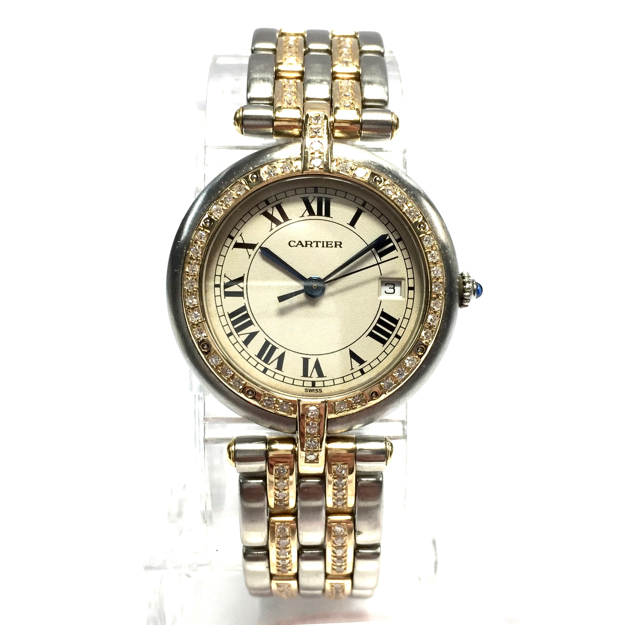 Cartier Panthere Vendome 18K Gold and Stainless Steel Women's Diamond ...