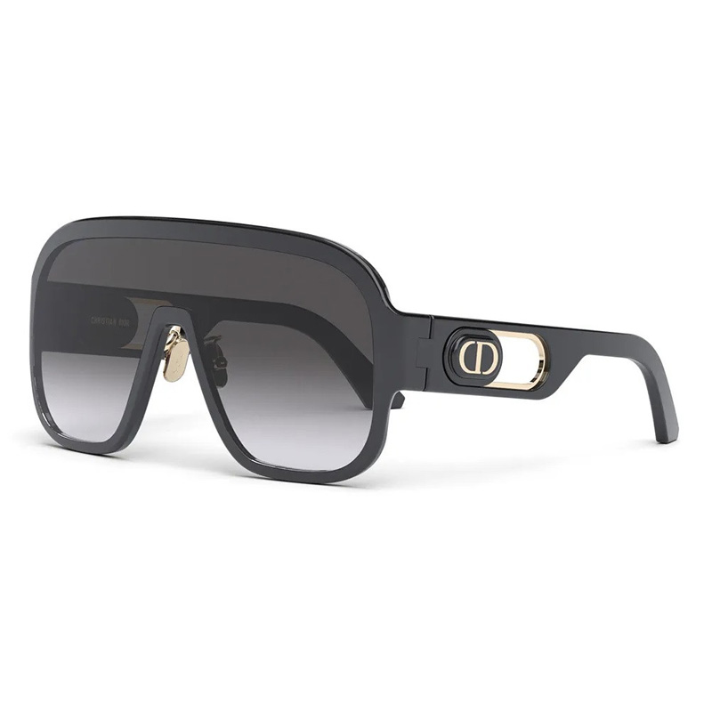 Dior Women's Designer Sunglasses Shield Shiny Black ...