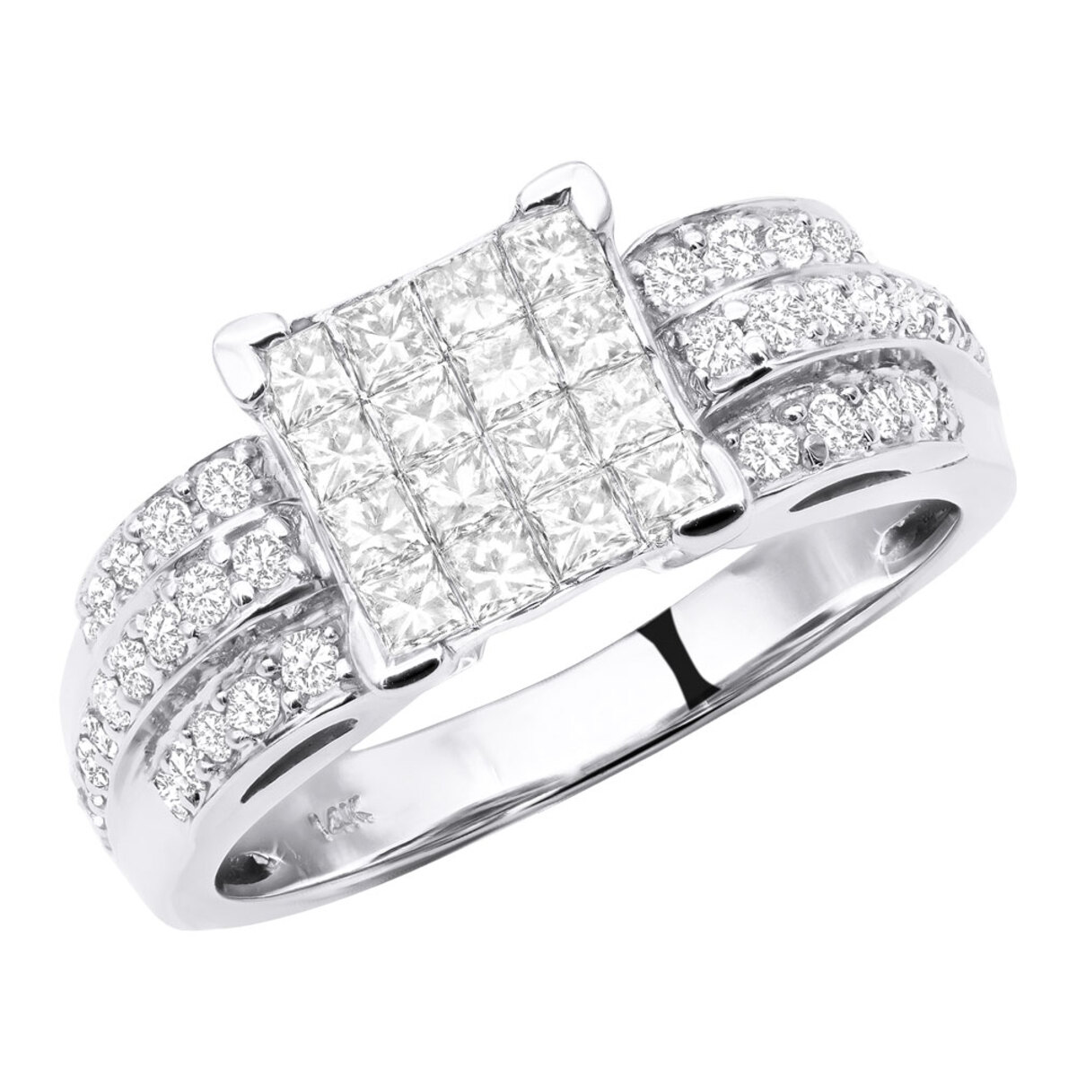 14K Gold Pre-Set Diamond Engagement Ring 1.40ct 004931