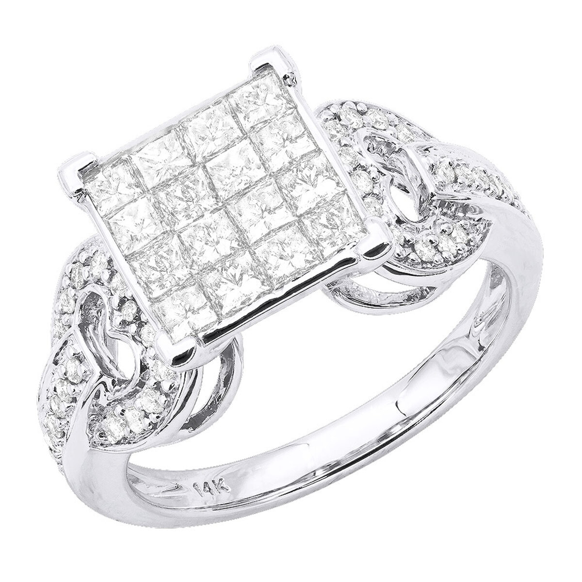 14K Gold Pre-Set Diamond Engagement Ring 1.75ct 990019