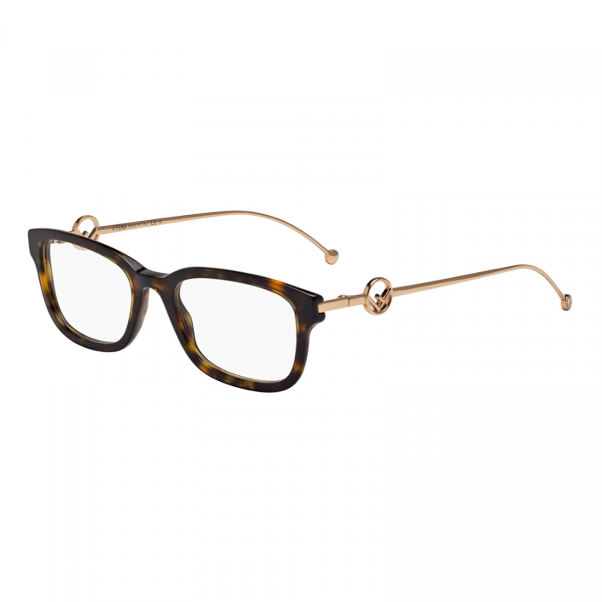 Fendi Havana Women's Square Eyeglasses FF041802IK M00132 - ItsHot