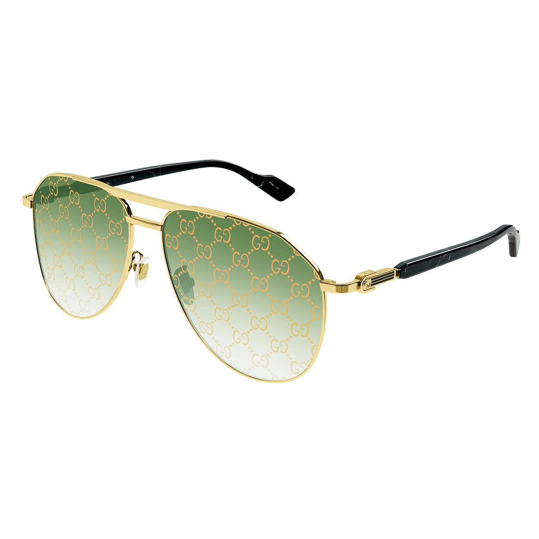 Gucci Gold Mens Aviator Sunglasses M000470 Itshot