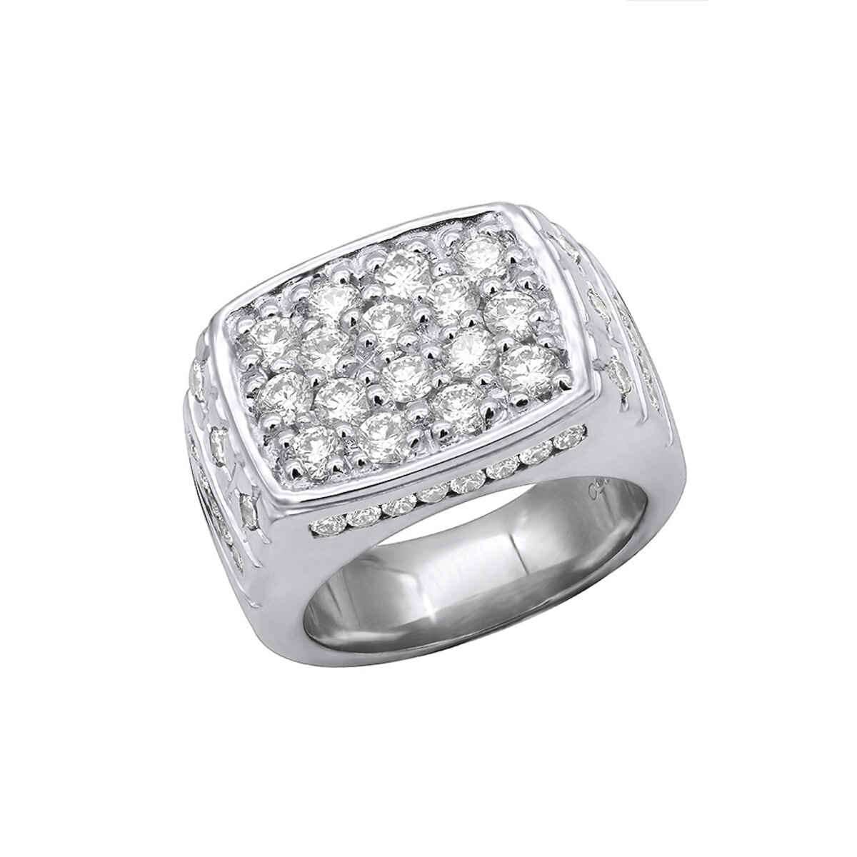Platinum Men's Diamond Ring 2.68ct 013864