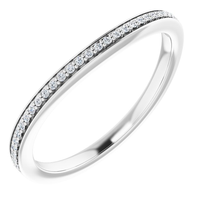 Luna Stackable Diamond Wedding Band 0.07 Carats Round Diamonds STB010 ...