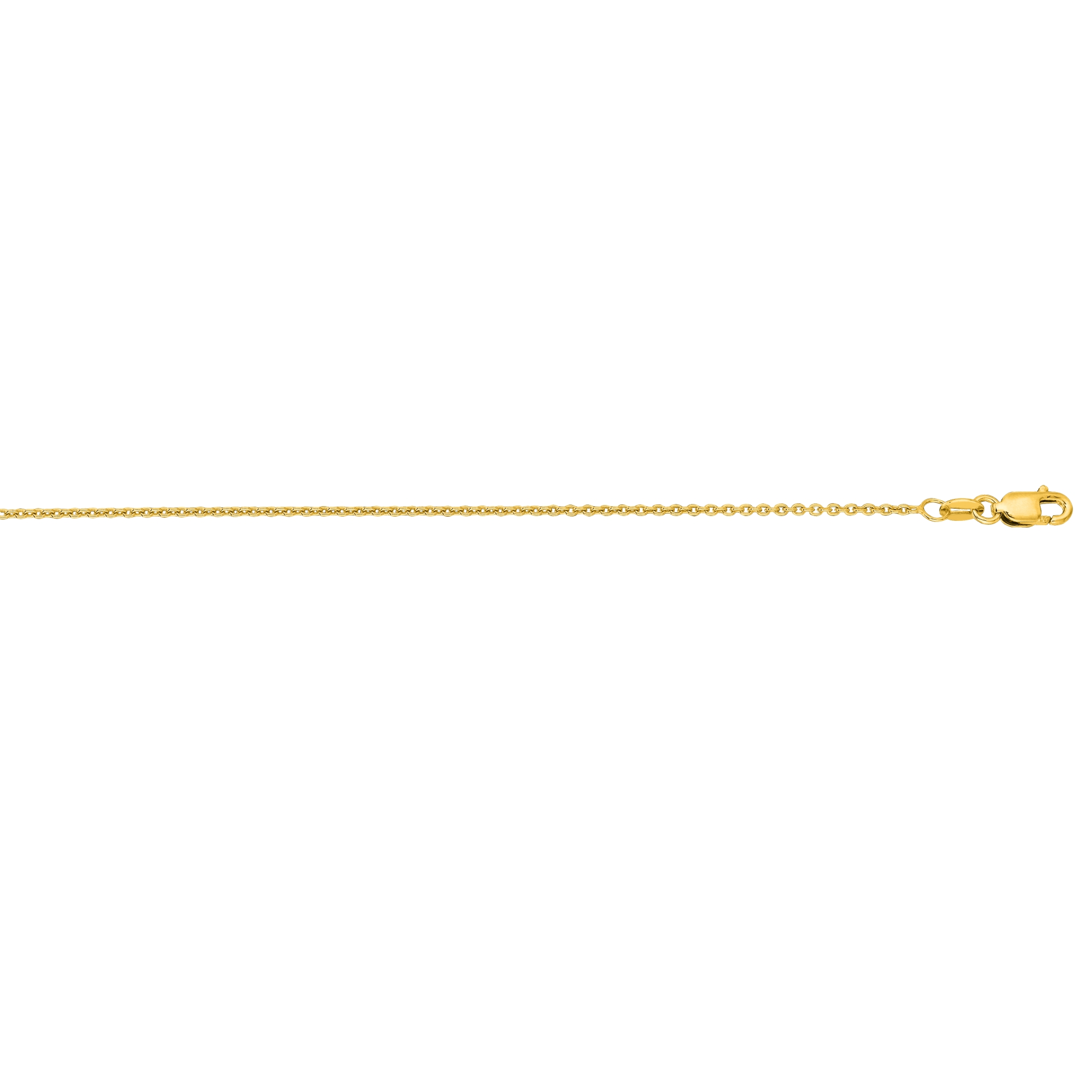 LUXURMAN Solid 14k Gold Cable Chain For Men & Women Round 1.2mm Wide ...