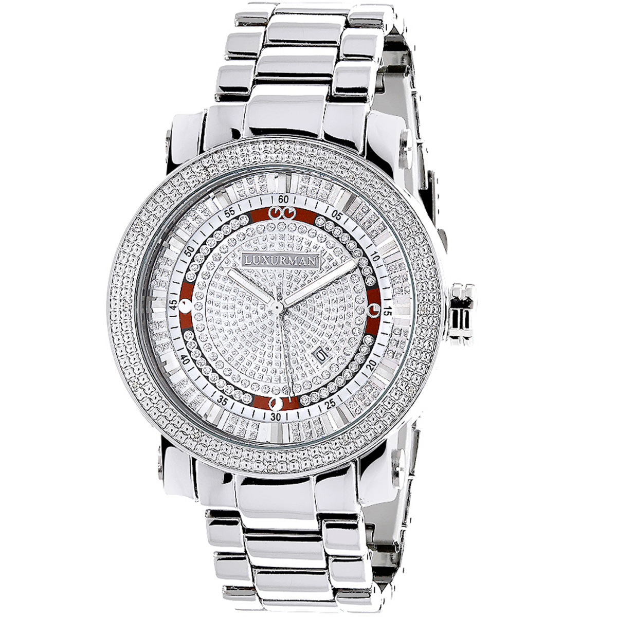 Mens Diamond Watch 0.12ct Luxurman 964656