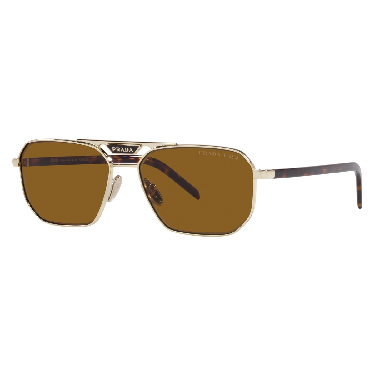 Prada Men's Designer Square Sunglasses PR58YSZVN5Y1 Dark Brown ...