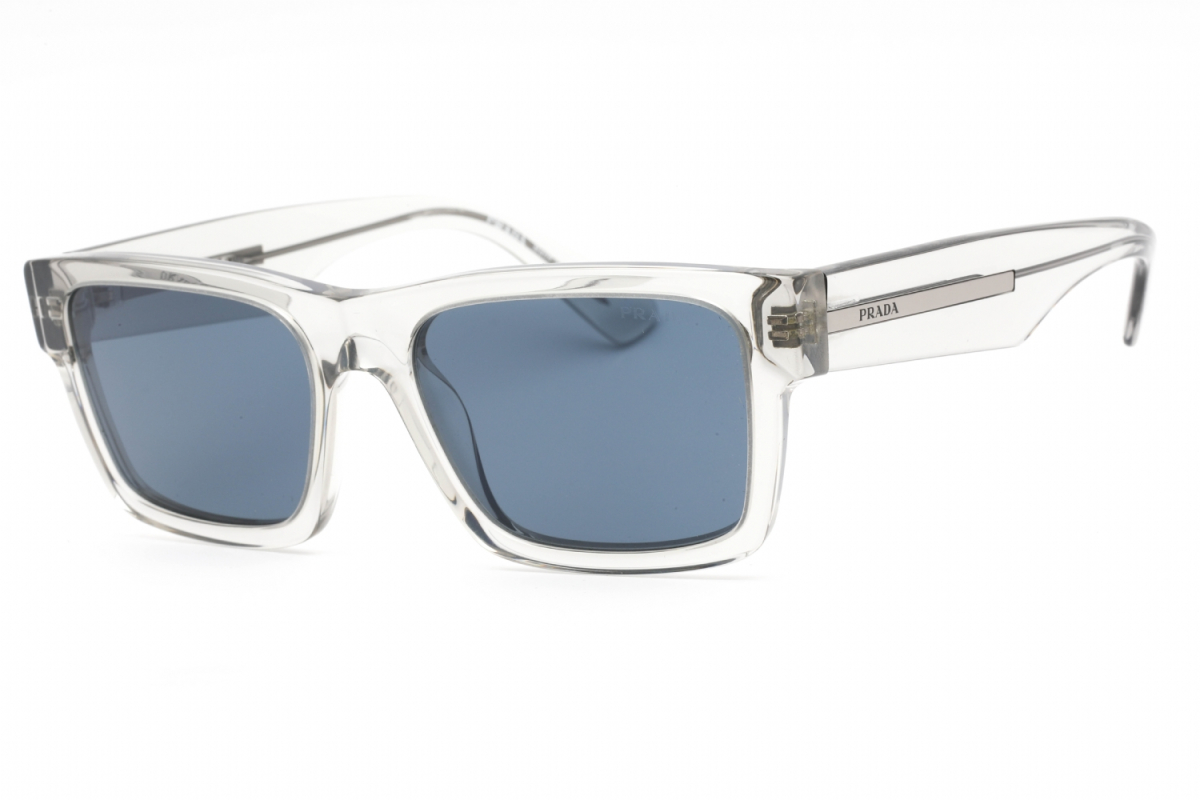 Prada Transparent Grey Women's Rectangular Sunglasses PR25ZSU430A9 ...