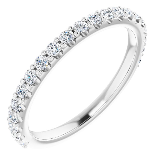 Rosemary Stackable Diamond Wedding Band 0.39 Carats Round Diamonds ...