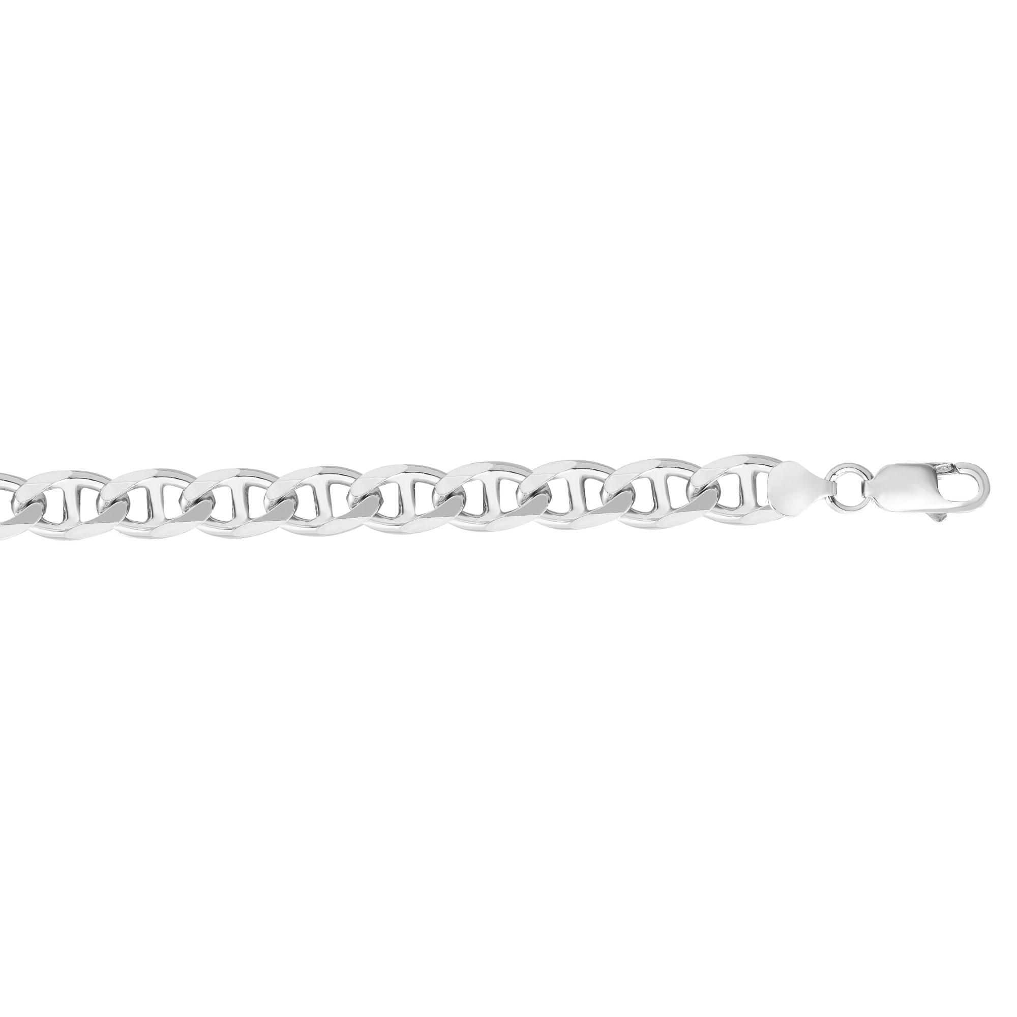 Sterling Silver Polished Mariner Chain with Lobster Clasp 6mm for Men ...