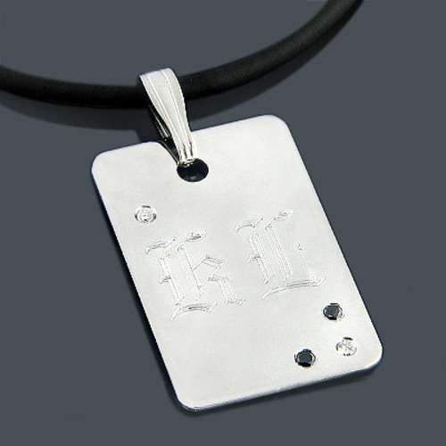 Twilight Jewelry: Engraved Kellan Lutz's 14K White Gold & Diamond Dog ...
