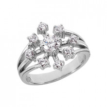 Designer Right Hand Diamond Ring for Women 0.55ct 14K Gold 205289