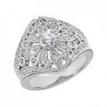 Unique Luxurman One Carat Diamond Blue Sapphire Cocktail Ring for Women ...