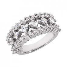 18K Gold Women's Diamond Ring 1.10ct 11.5mm 014867