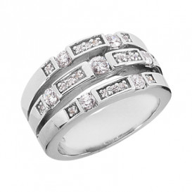 1.1 Carat Designer Diamond Right Hand Ring for Women by Luxurman 14K ...