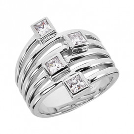 Royal Halo Round Diamond Right Hand Ring for Women with Sapphires 14K ...