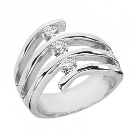 14K White Gold Right Hand Ladies Diamond Ring 0.46ct 012260