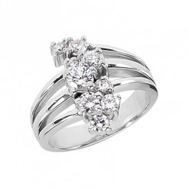 1.1 Carat Designer Diamond Right Hand Ring for Women by Luxurman 14K ...