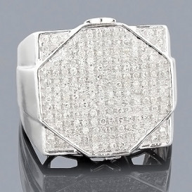 Hip Hop Diamond Ring For Men 10K Yellow Gold 0.35ct 205067