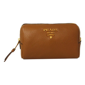 Prada Contenitore Baltico Navy Blue Vitello Daino Vanity Case for Women ...