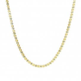 Mens Diamond Tennis Chain 10K Yellow Gold Affordable 2 Row Necklace 1ct ...