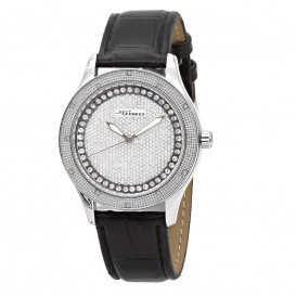 Black JoJino Womens Diamond Watch Rectangular Shape Iced Out Black Dial ...
