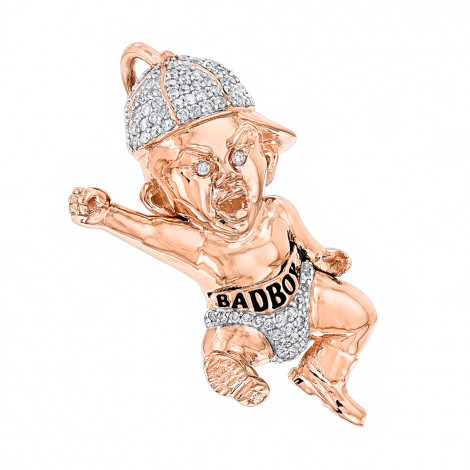 3D Custom Jewelry Designs:10K Gold Diamond Bad Boy Pendant 1.3ct by ...