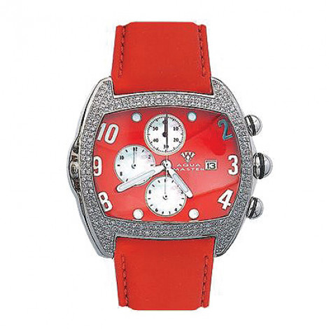 Aqua Master Watches Mens 2ct Diamond Watch Aqua Red Beetle 963913