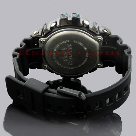 Custom Casio Watches: Blue Diamond G-Shock Watch 5.25ct 964917