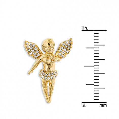 Baby Diamond Little Angel Pendant 14K Gold 0.25ct Mini Charm 890778