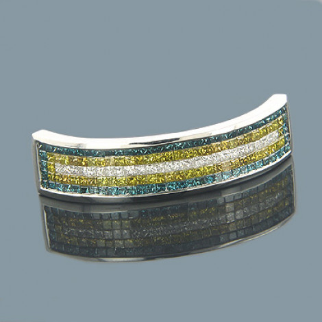 Grills 14K Gold White Yellow Blue Diamond Grillz 2.16ct 100085