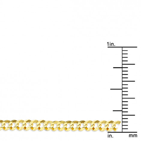 LUXURMAN Solid 10k Gold Curb Chain For Men & Women Comfort 3mm Wide BA3SRA