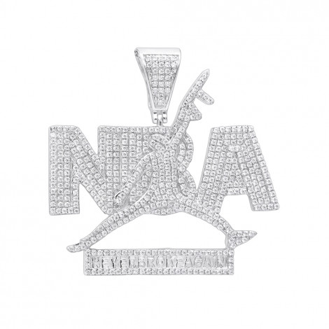 Genuine Diamond Real 10k Gold NBA Pendant for Men Hip Hop Jewelry Piece ...