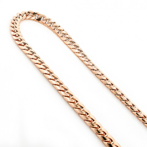 11mm Miami Cuban Link Chain In 10K Rose Gold | ItsHot.com 890796