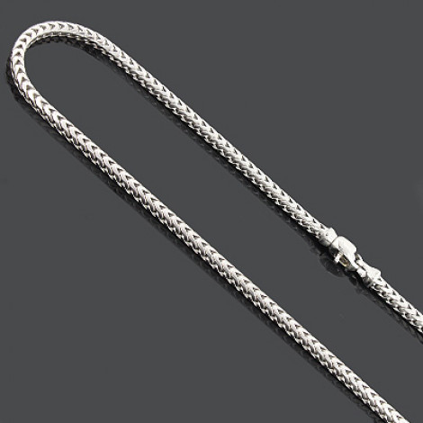Sterling Silver Franco Chain Necklace 3mm 30 Inches 310907