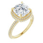 Allison 4 Carat Cushion Lab Grown Diamond Halo-Style Engagement Ring 14K White Gold , Pinpoint ...