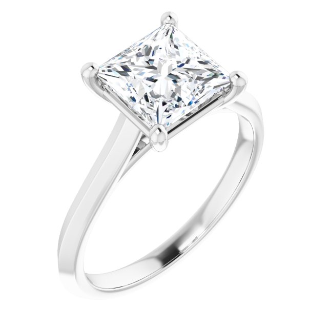 Amy 2 Carat Square Lab Grown Diamond Solitaire Engagement Ring 14K ...