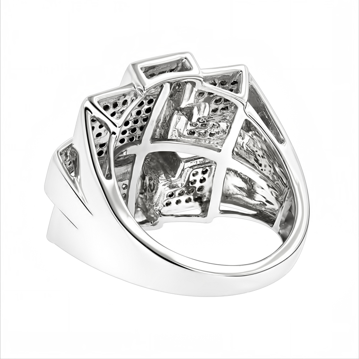 Hip Hop Rings: Blue Yellow Diamond Ring 10K Gold 0.55ct 501202