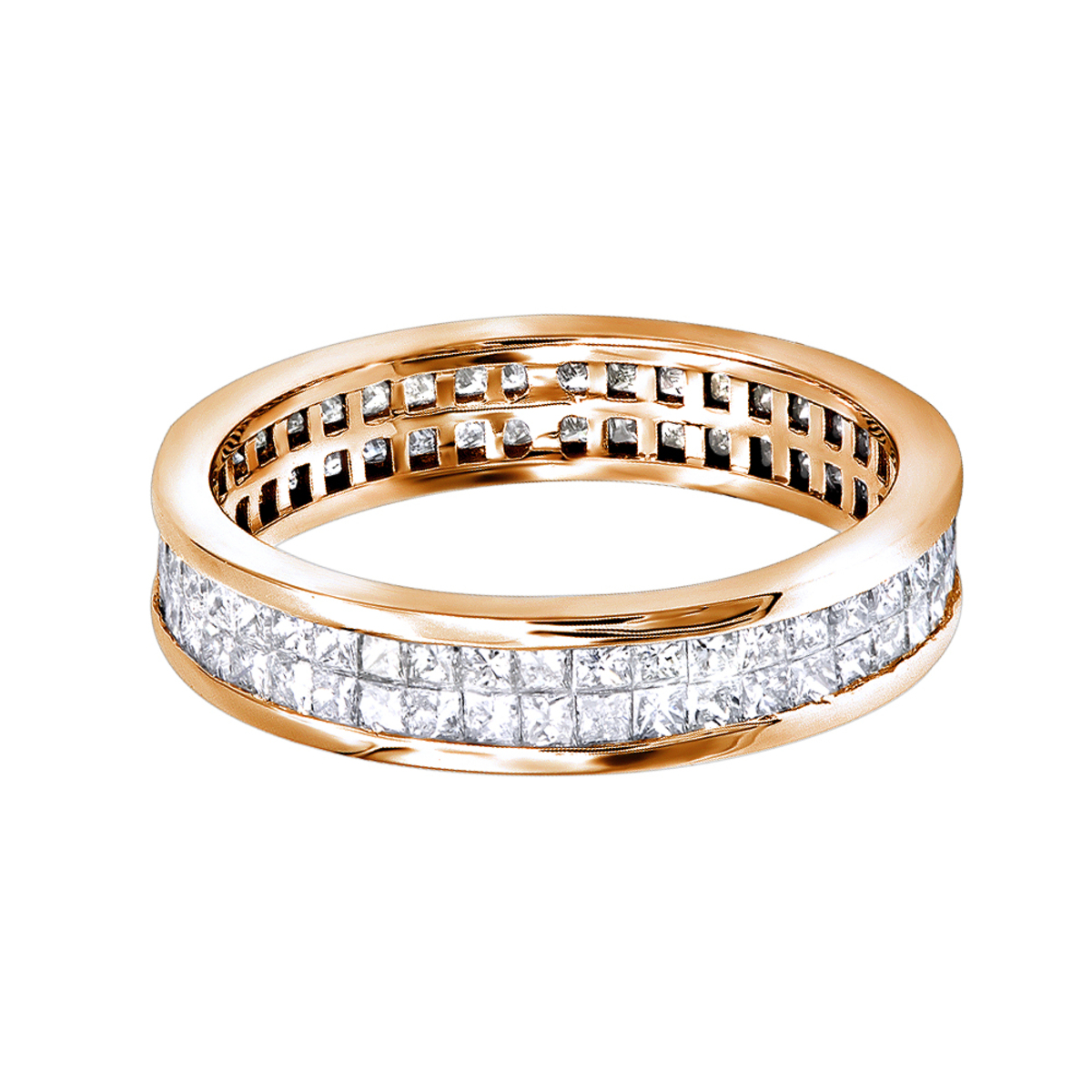 18K Gold Princess Diamond Eternity Ring 1.29ct 204627