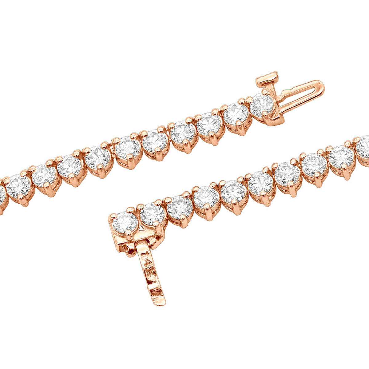 3mm Iced Out Eternity Diamond Chain for Men & Women 14k Gold Tennis ...