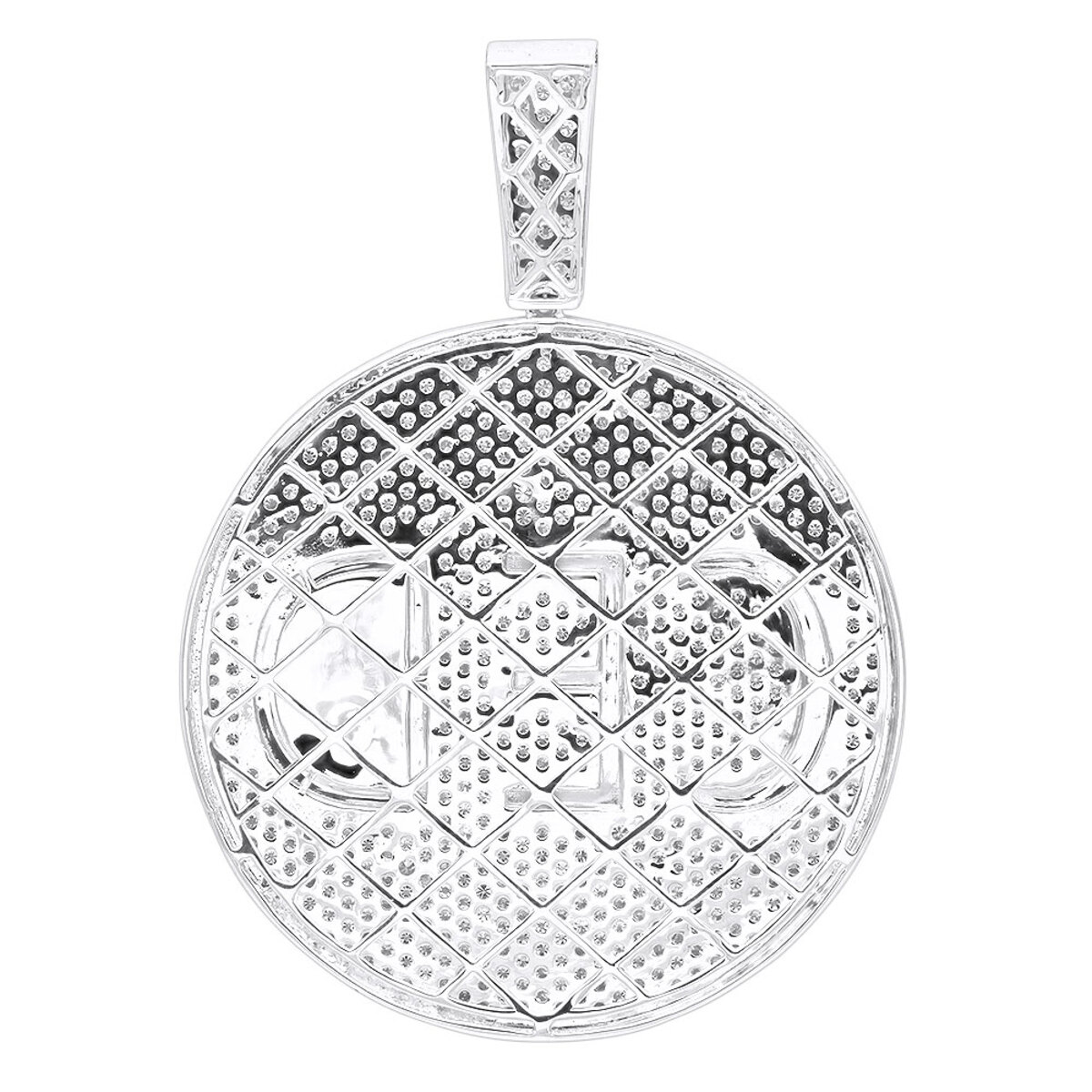 Iced Out 10 Carat Mens Diamond Medallion Pendant with Initials in 14K ...
