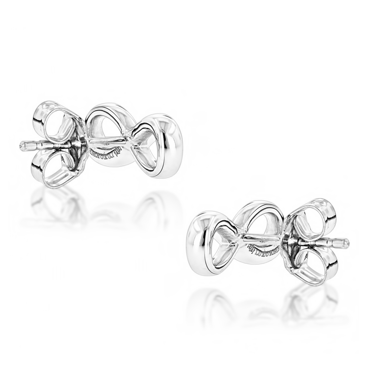 Silver infinity earrings studs store