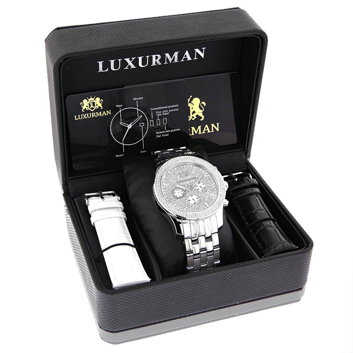 Luxurman Mens Real Diamond Watch 0.25ct 964764