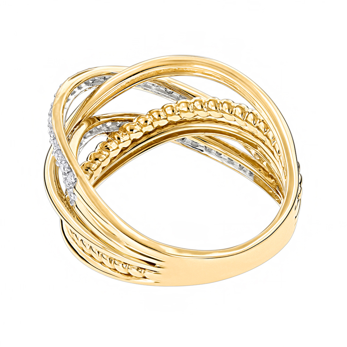 LUXURMAN Right Hand Rings: Unique Womens Diamond Ring 14K Gold 0.45ct ...