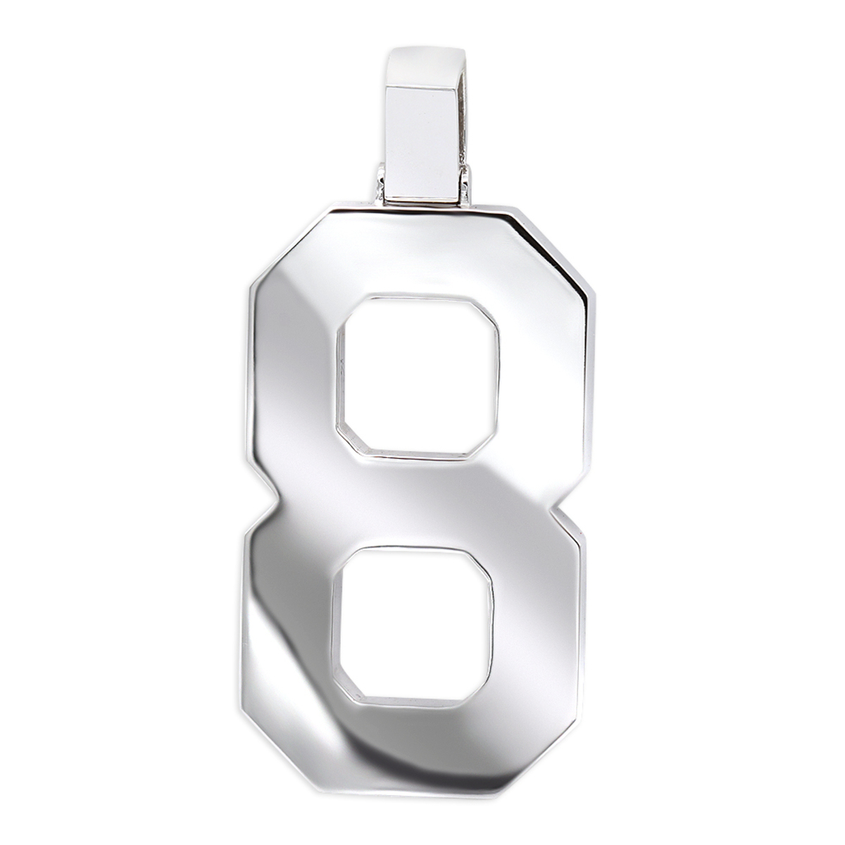 Mens Custom Pendant Jewelry 14K Gold Large 7 Carat VVS Diamonds Number ...