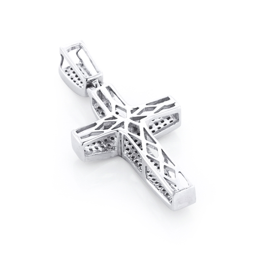 Sterling Silver Diamond Cross Pendant 1/2ct 311285