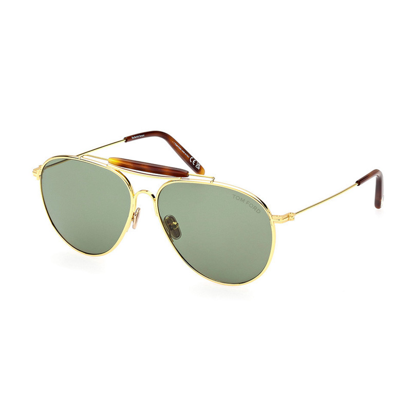 Tom Ford Men's Designer Aviator Shiny Deep Gold RX-Sunglasses FT099530N ...